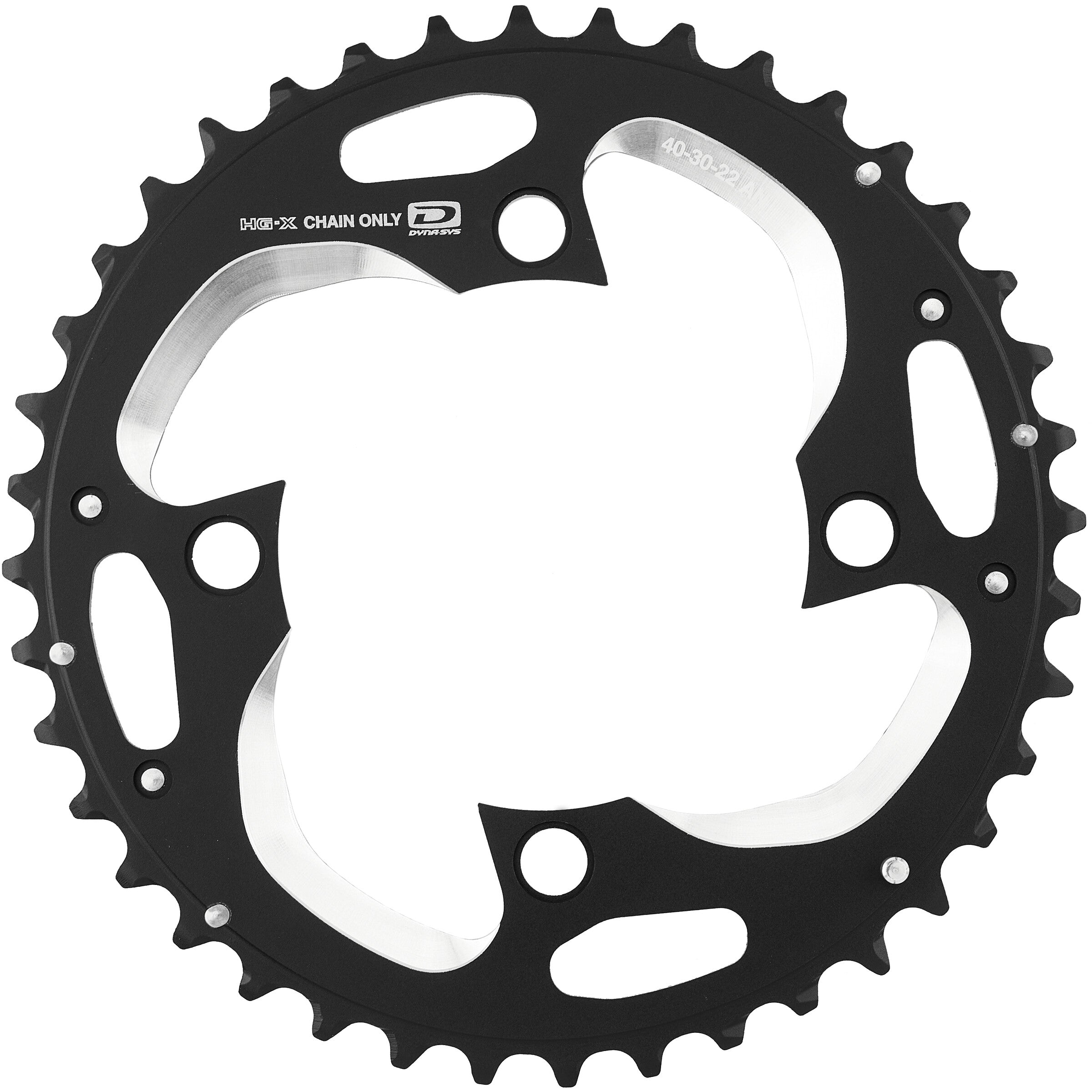 Shimano FC-M782 96mm Musta 10v AN-typ Eturatas – Pyörävarikko